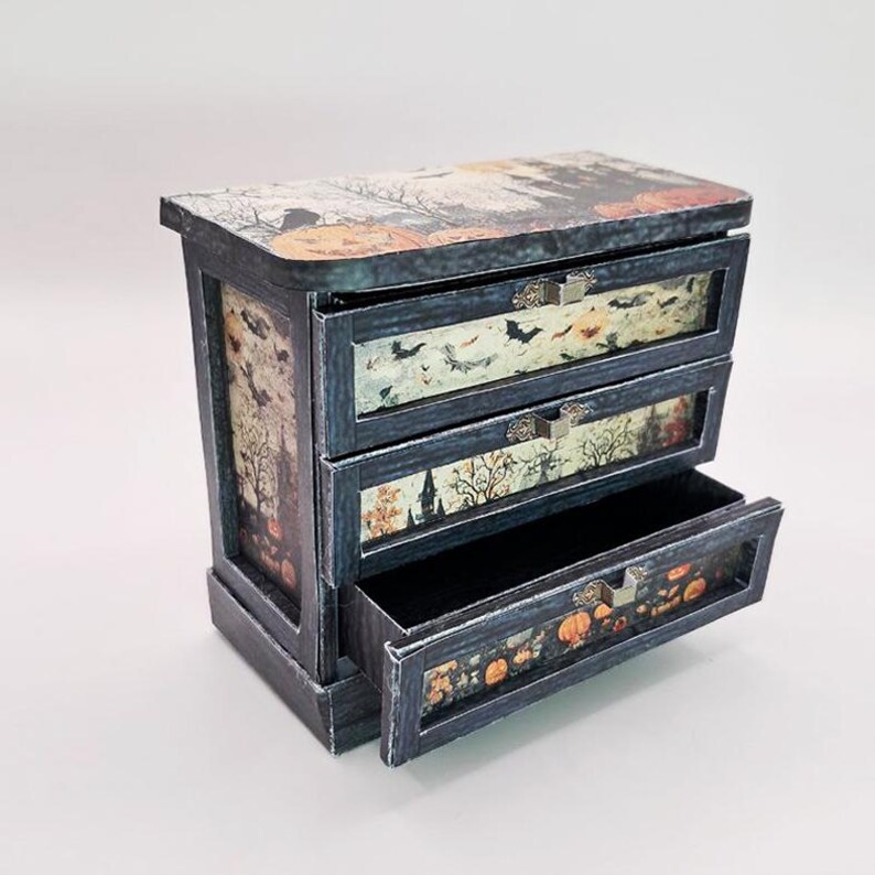 Halloween Miniature Dresser – DIY Paper Furniture Template for ...