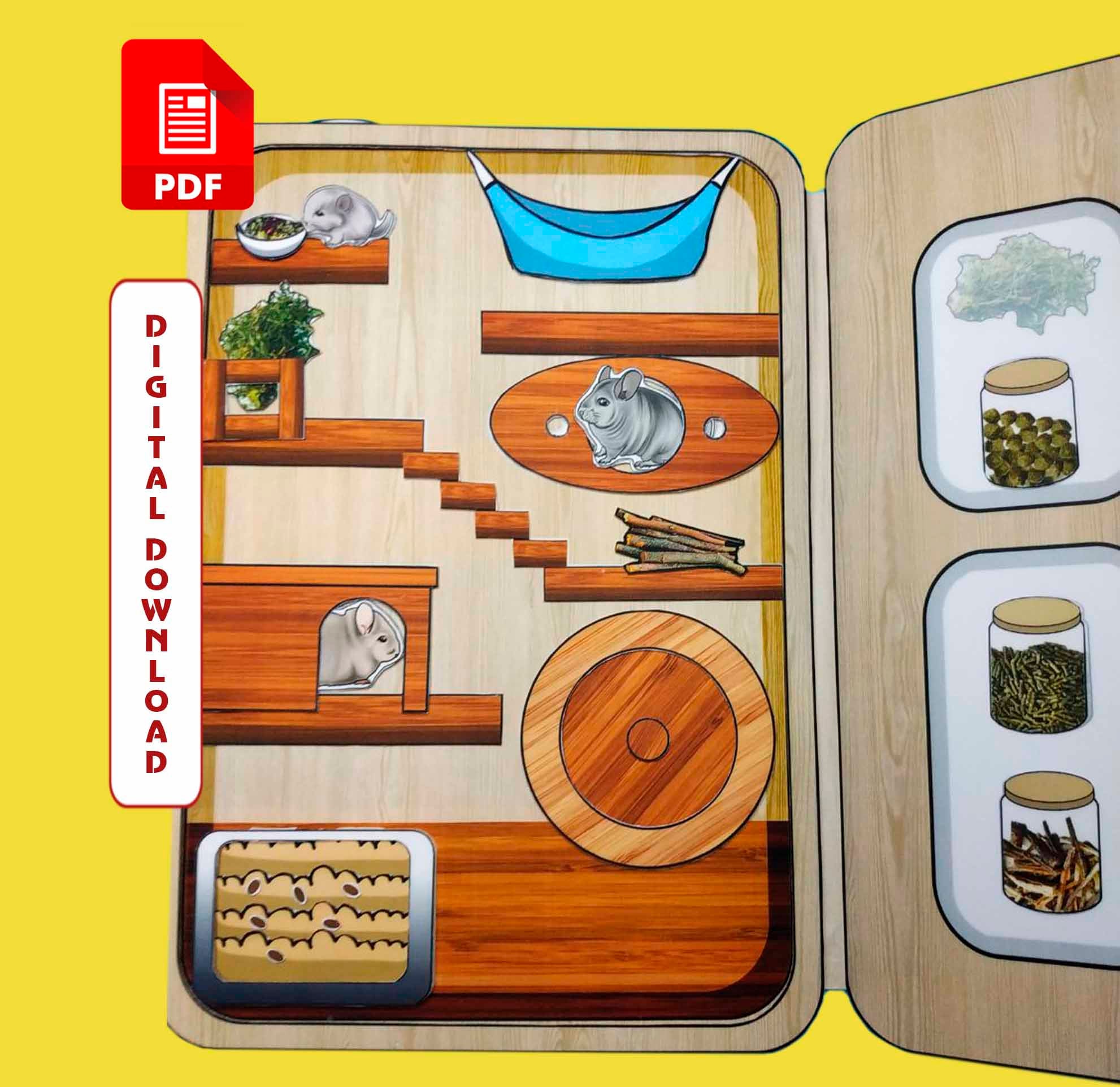 Printable Paper Chinchilla House: DIY Quiet Book (PDF File) - Etsy