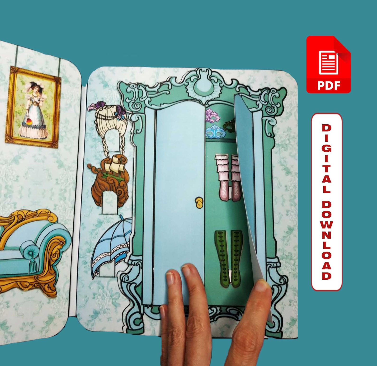 Princess Dress-up Paper Dollhouse – Busy Book | Printable PDF File - Etsy