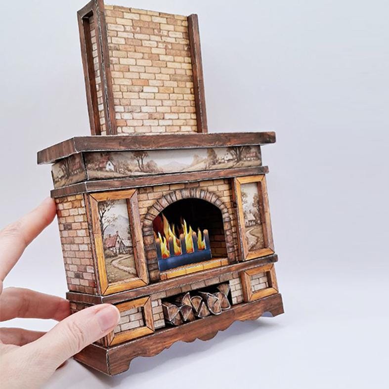 DIY Paper Fireplace – 3D Printable Templates for Crafting a Decorative ...