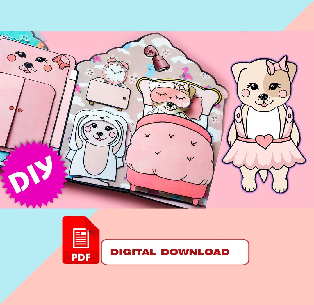 Paper Soft Puppy. Paper Puppy House. Quiet Book. Cut Out Paper House ...