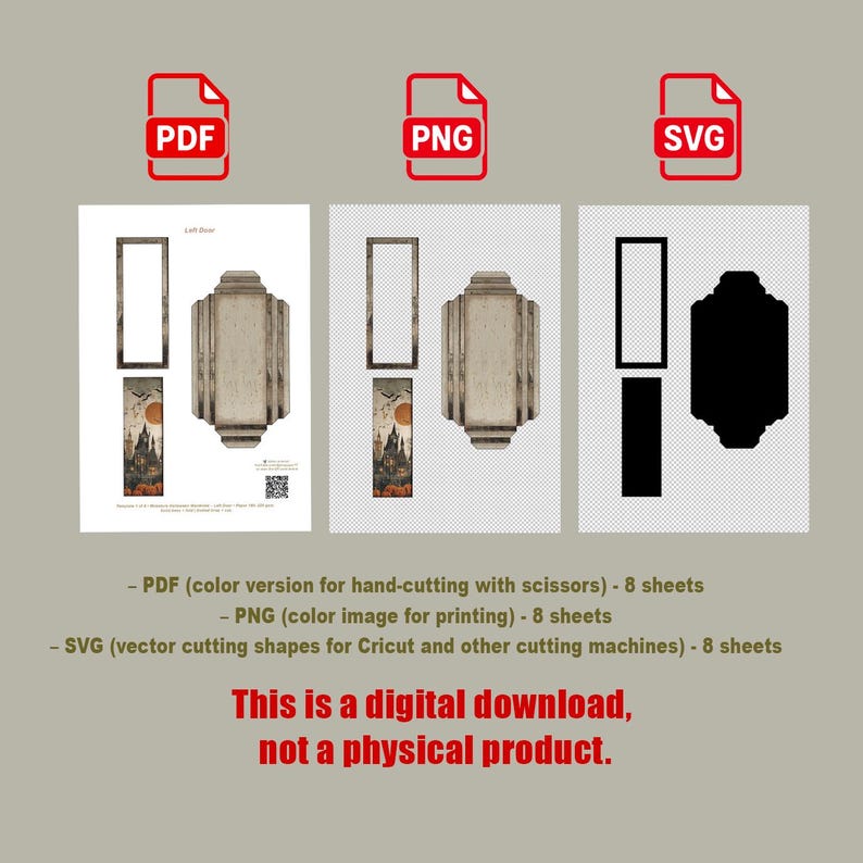 Halloween Paper Wardrobe Templates – DIY Gothic Dollhouse Furniture for ...