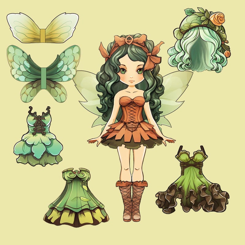 Fairy Paper Doll - Etsy