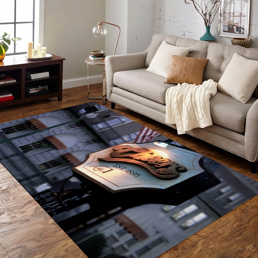 Cheers Bar Sign Rug Boston Photography Rug Cheers TV Show - Etsy