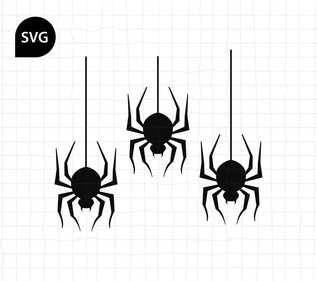 Spider Black Spider Svg Black Svgspider Svgspider Web - Etsy