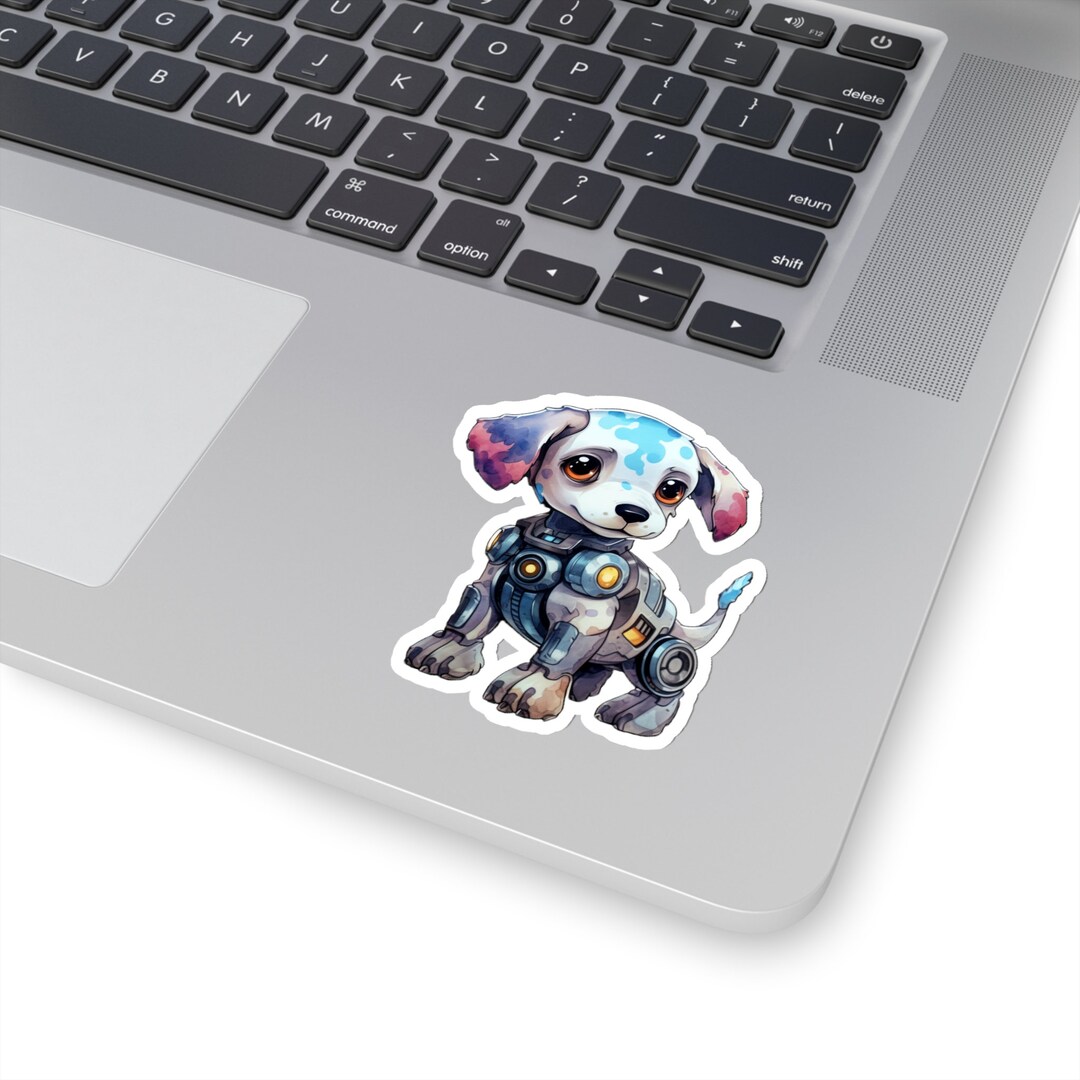 Robotic Futuristic Doggo Vinyl Sticker - Etsy