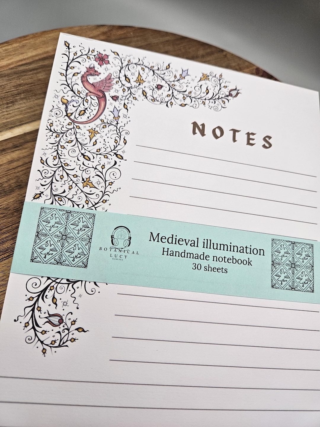 Elegant Medieval Stationery Set: Handcrafted A5 Notepad for History ...