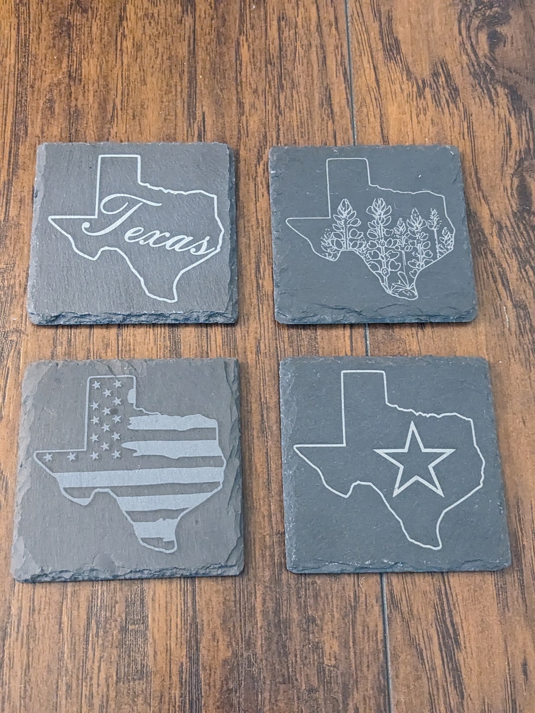 Texas Slate Coaster Set - Etsy