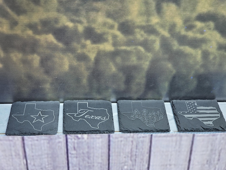 Texas Slate Coaster Set - Etsy