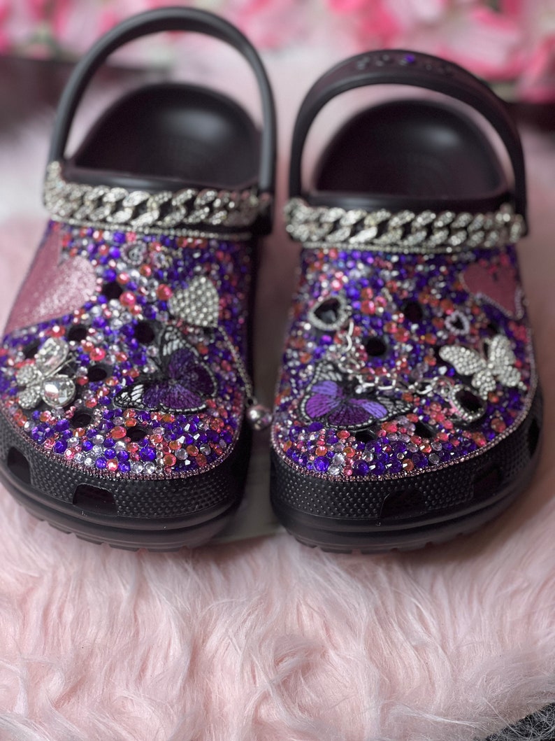 Purple Reign 3rd Edition custom Crocs, Bling, Bedazzled Crocs - Etsy
