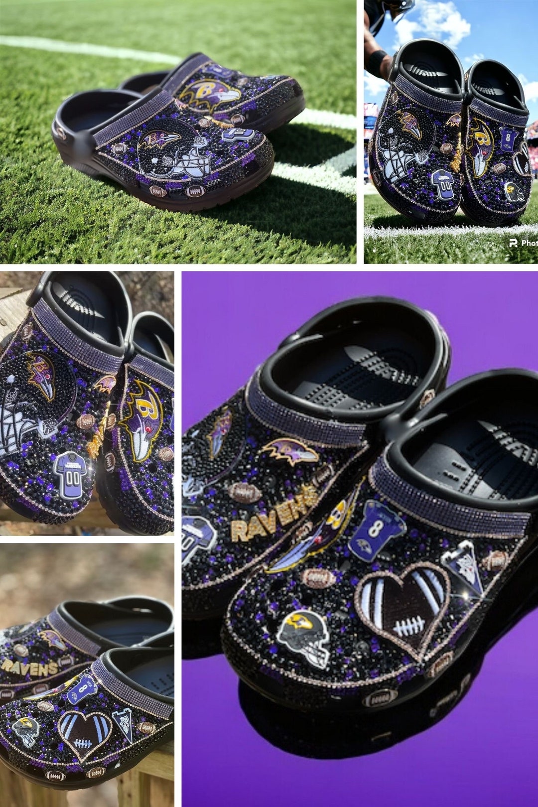 Custom Clogs BALTIMORE RAVENS artwork for Clogs, Phone Cases, Lighters ...