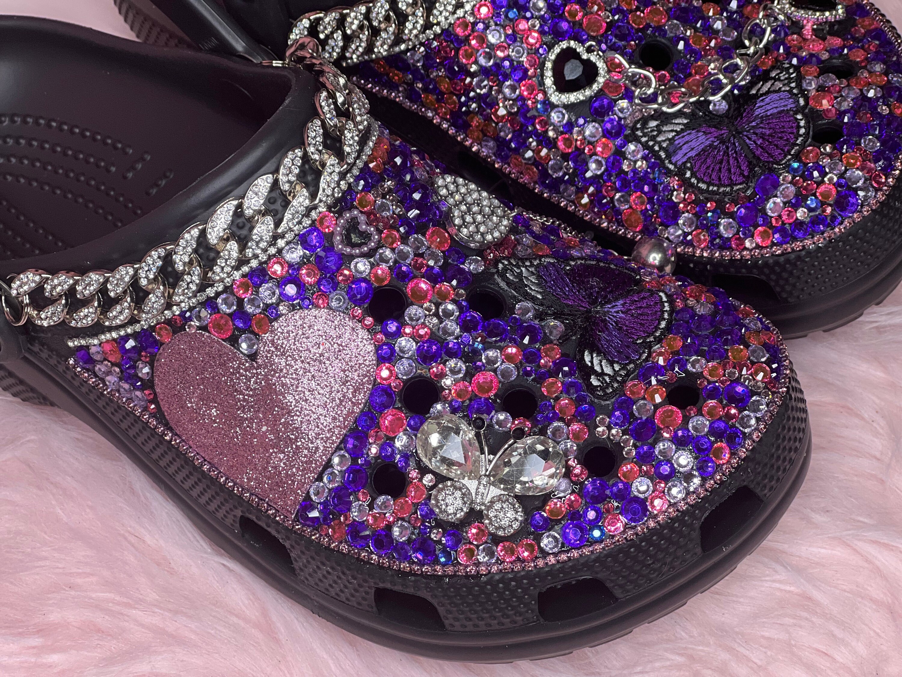 Purple Reign 3rd Edition custom Crocs, Bling, Bedazzled Crocs - Etsy