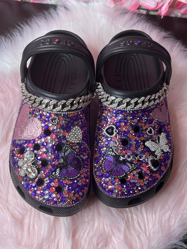 Purple Reign 3rd Edition custom Crocs, Bling, Bedazzled Crocs - Etsy