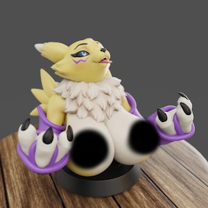 Renamon Smartphone Holder | Female Furry Fox | Furry Holder | 3D ...