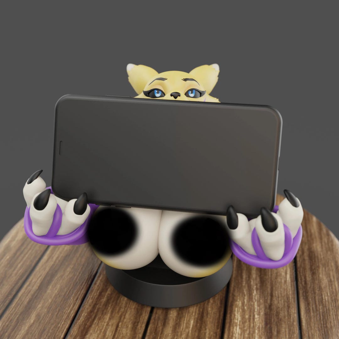Renamon Smartphone Holder | Female Furry Fox | Furry Holder | 3D ...