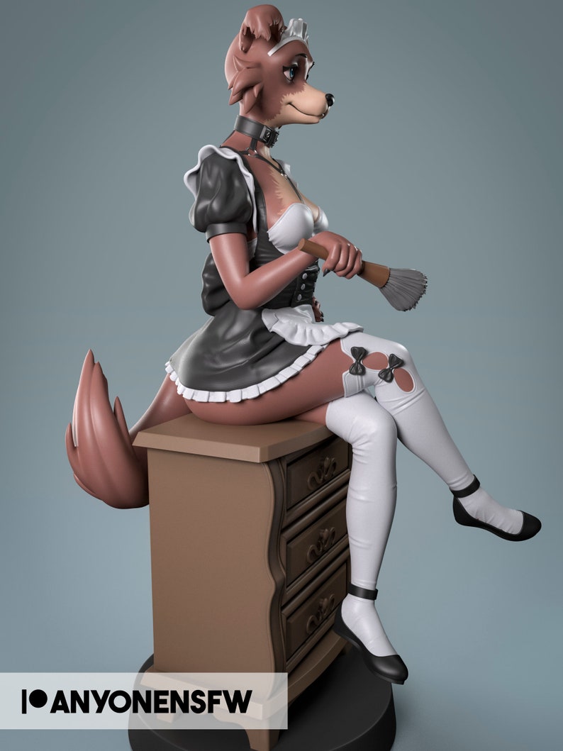 Maid Juno | Female Furry Wolf | Beastars | 3D Printed | Garage Kit | by Anyonensfw - Etsy