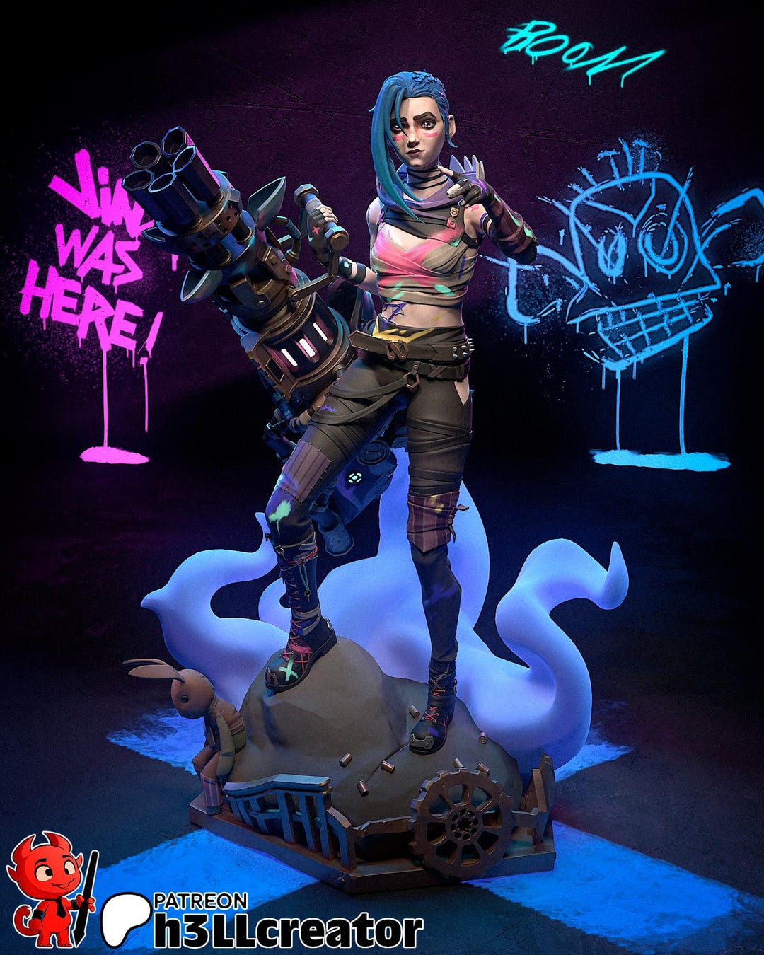 Jinx | Arcane | 3D Printed | Garage Kit | by H3ll Creator - Etsy