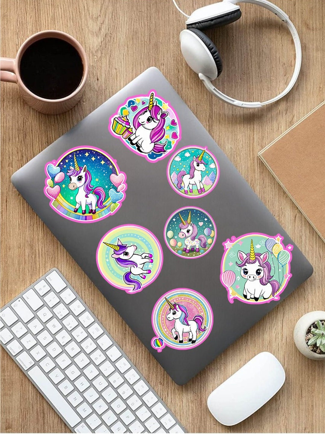 Unicorn Sticker Pack Digital Product PNGPDF Format - Etsy