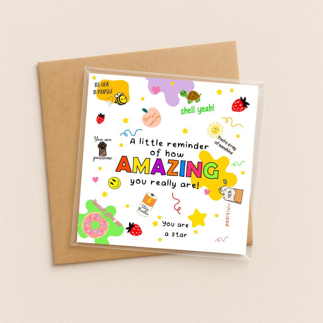 Encouragement Positive Affirmation Card | Confidence Boost | Supportive ...