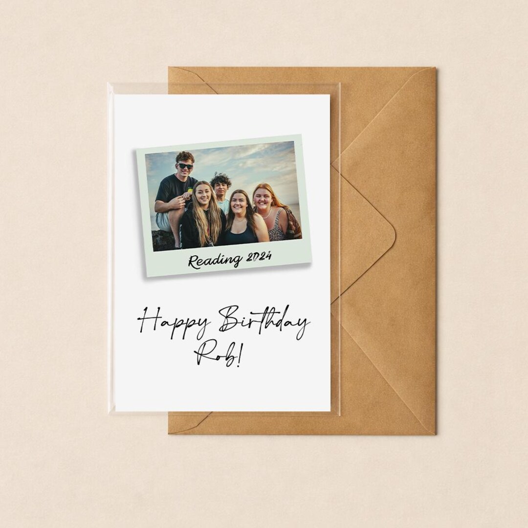 Personalised Polaroid Photo Card With a Custom Message | Any Occasion ...