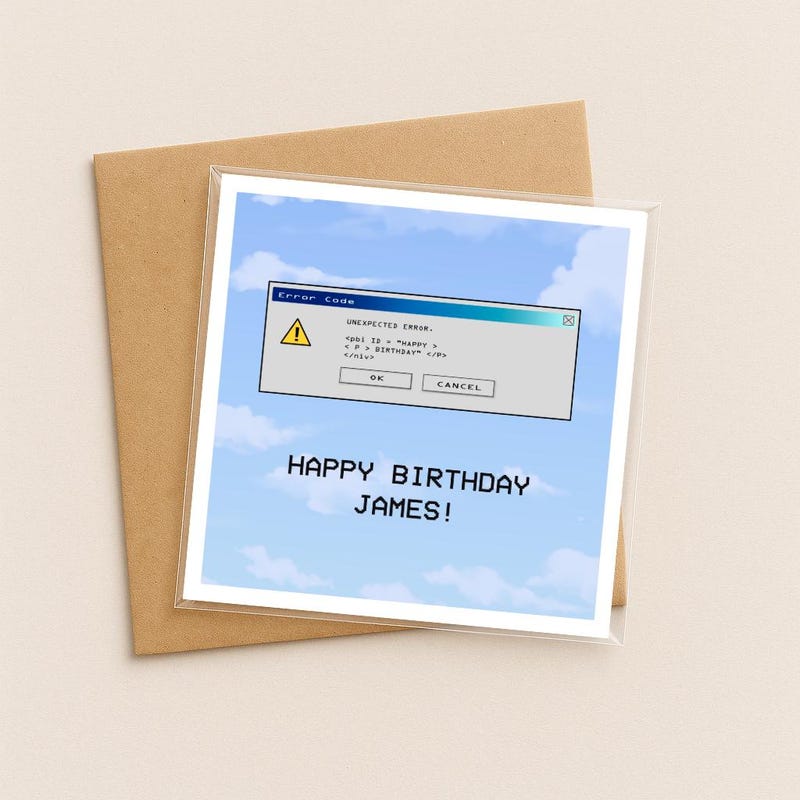 Geek Birthday Card - Etsy