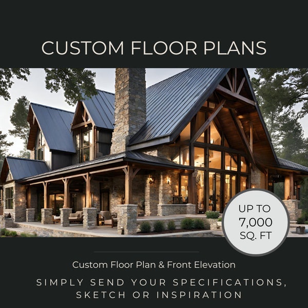 Modern Farmhouse Plans - Etsy