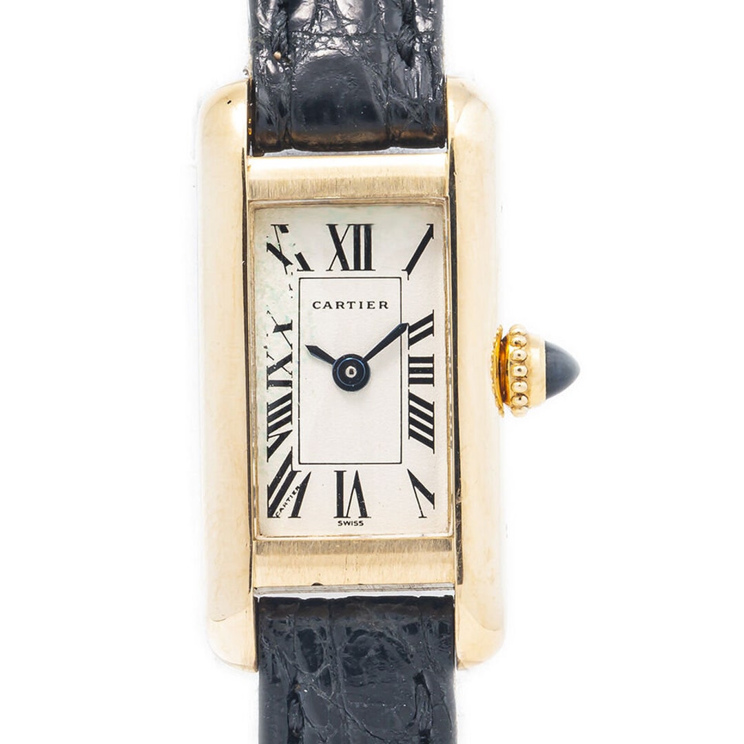 Cartier Tank Americaine Mini 1380 18k Yellow Gold Roman Dial - Etsy