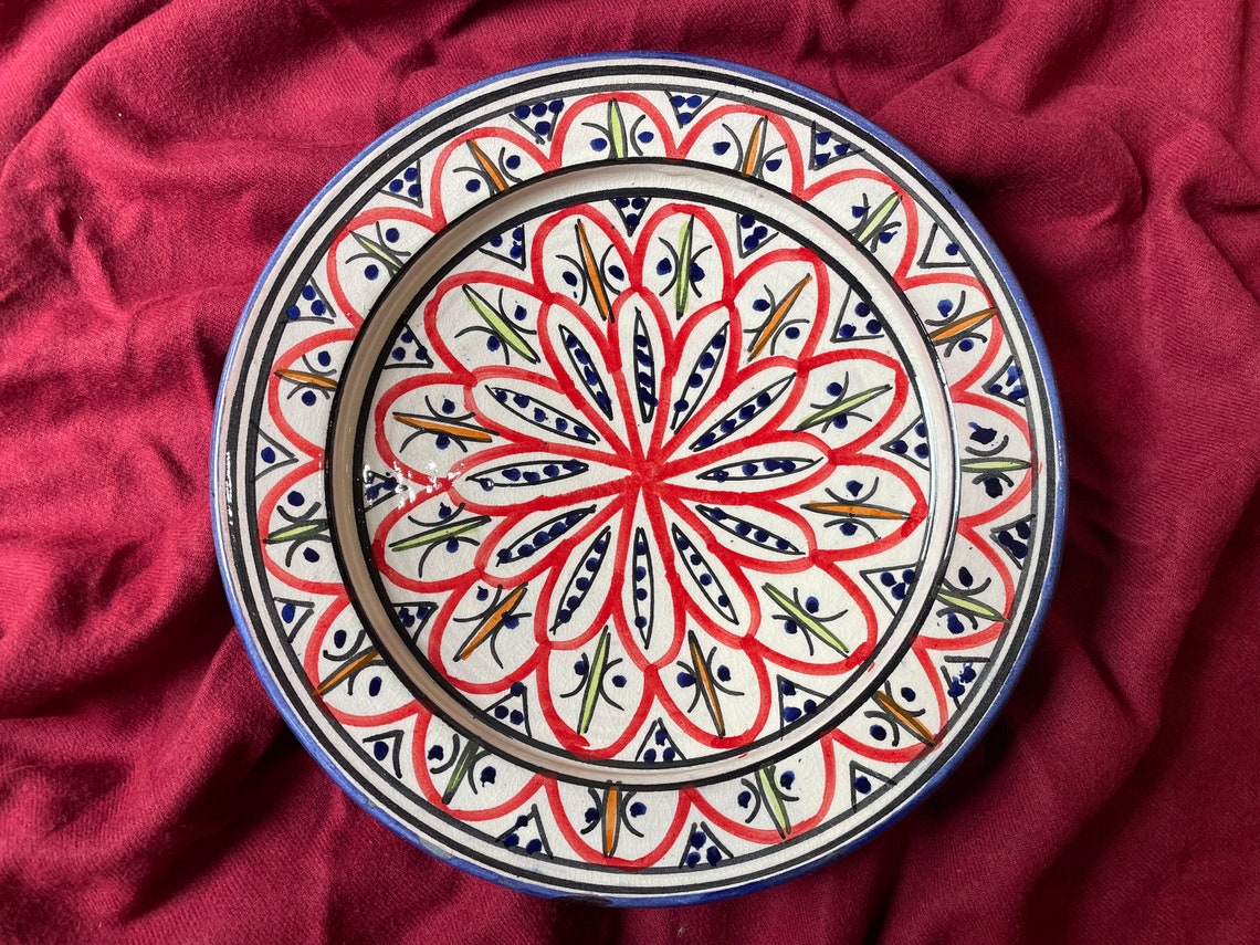 Hand Painted Plate Moroccan Ceramics Handmade Ceramic Plate Wall ...