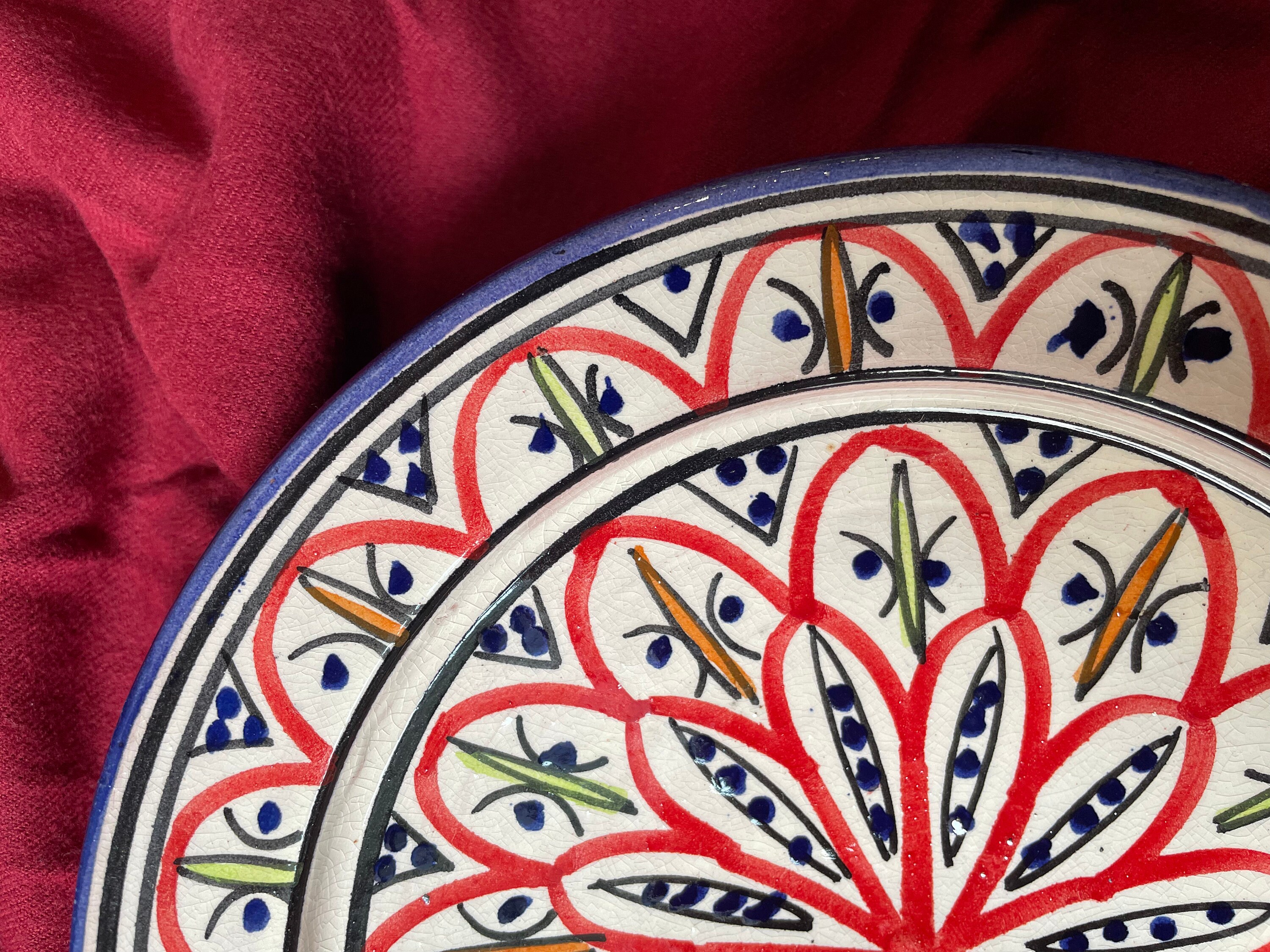 Hand Painted Plate Moroccan Ceramics Handmade Ceramic Plate Wall ...