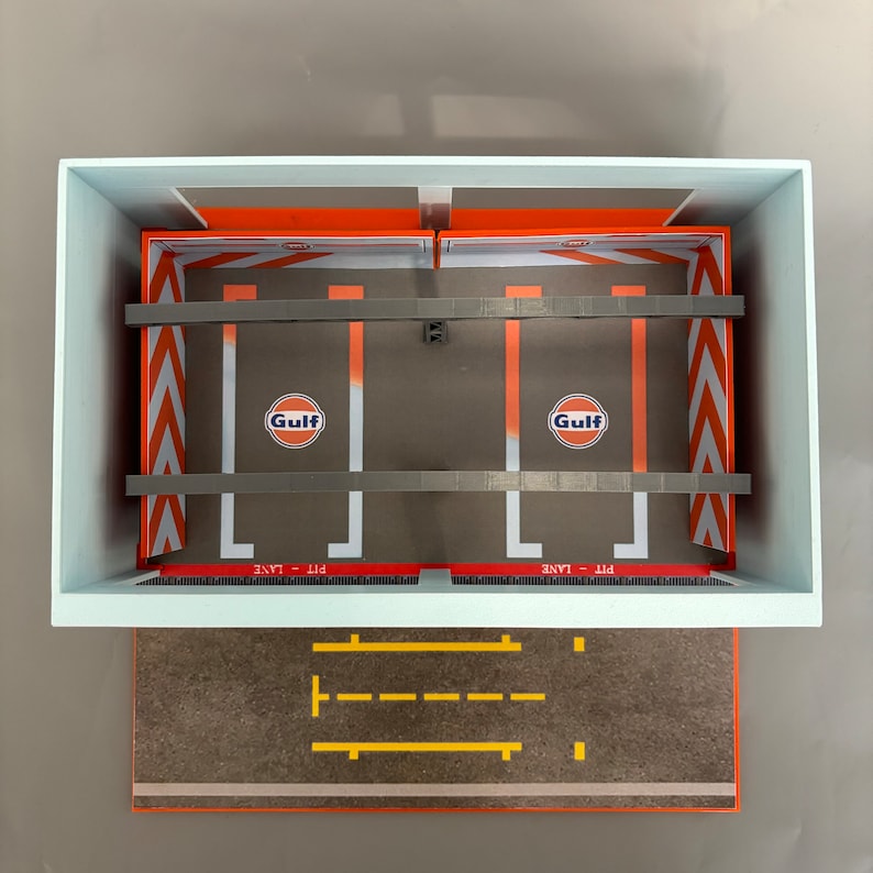 Pit Garage Diorama - Gulf Pit Garage Diorama - Garage Diorama - F1 ...