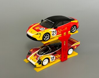 Diecast Car Lift Gulf Model Car Diorama Lift 1/64 Scale Lift for 2 Cars ...