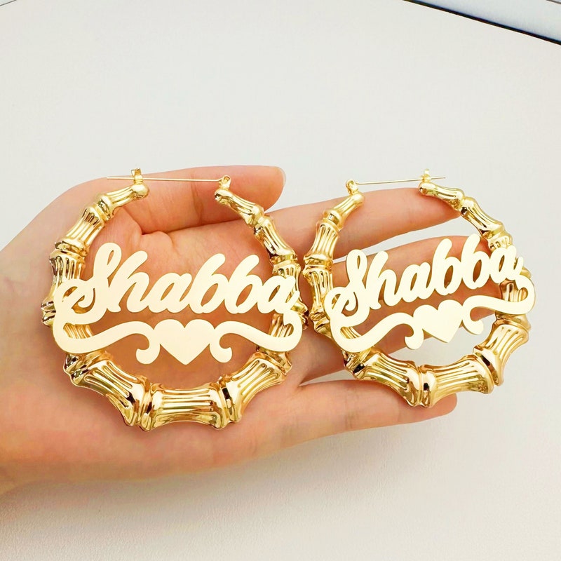 Bamboo Earrings - Etsy