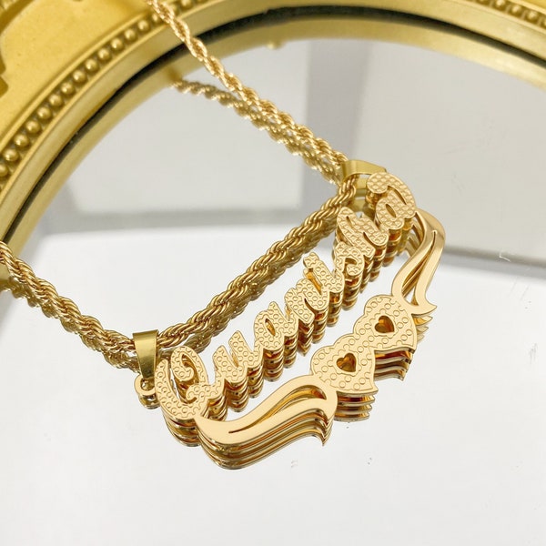 Name Plate Gold Jewelry - Etsy