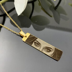 Personalized Engraved Eye Necklace, Custom Couple Gift - Etsy