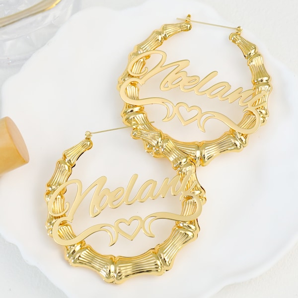 Custom Name Earrings - Etsy