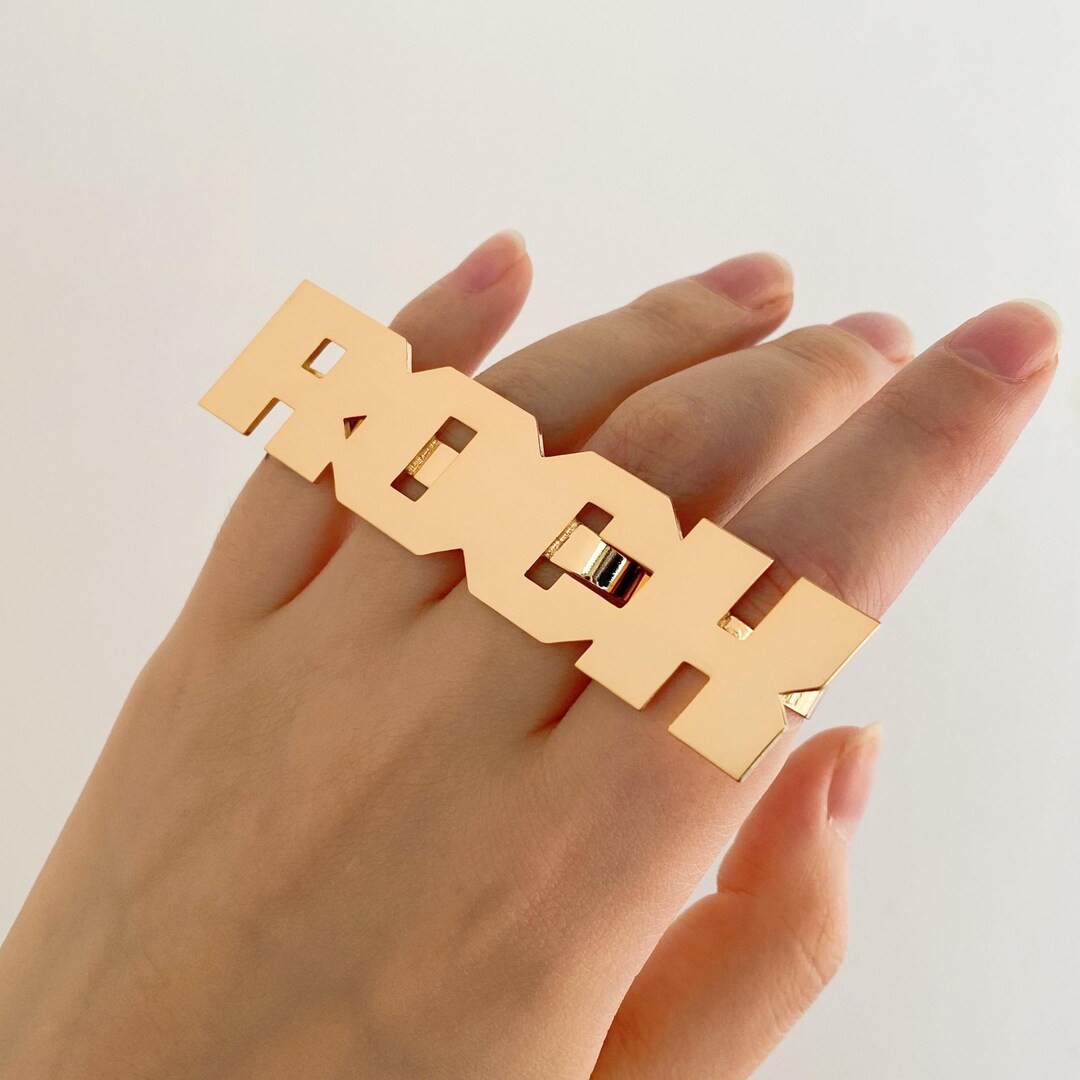 Custom Name Plate Ring: Personalized Hip Hop Jewelry - Etsy