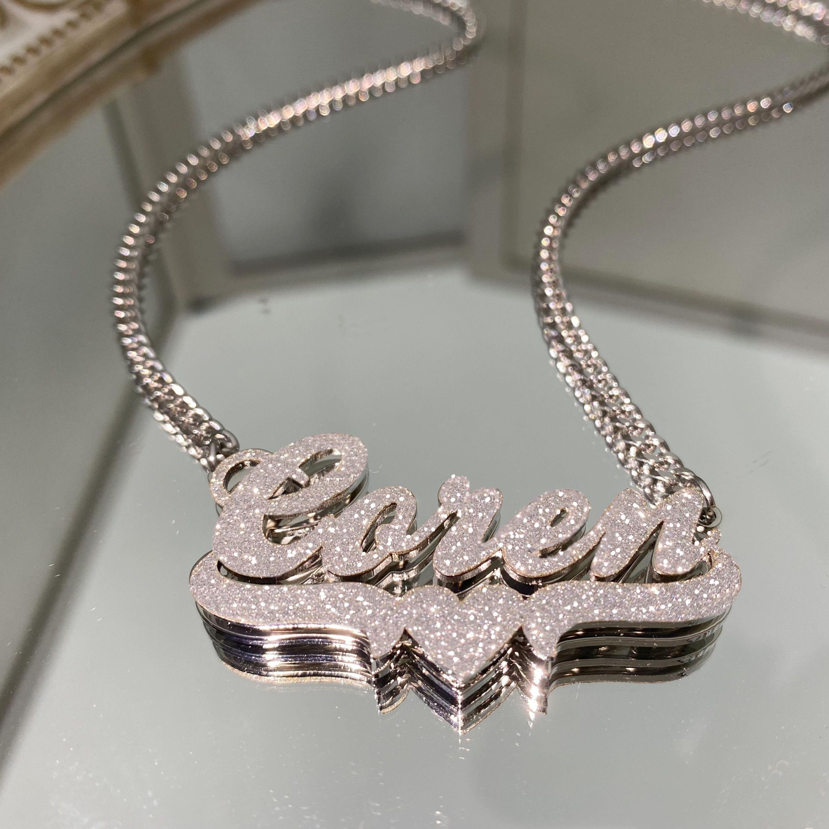 90s Bling Bling Necklace - Etsy 90s Bling Bling Necklace - Etsy