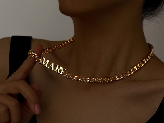 Custom cuban name necklace store