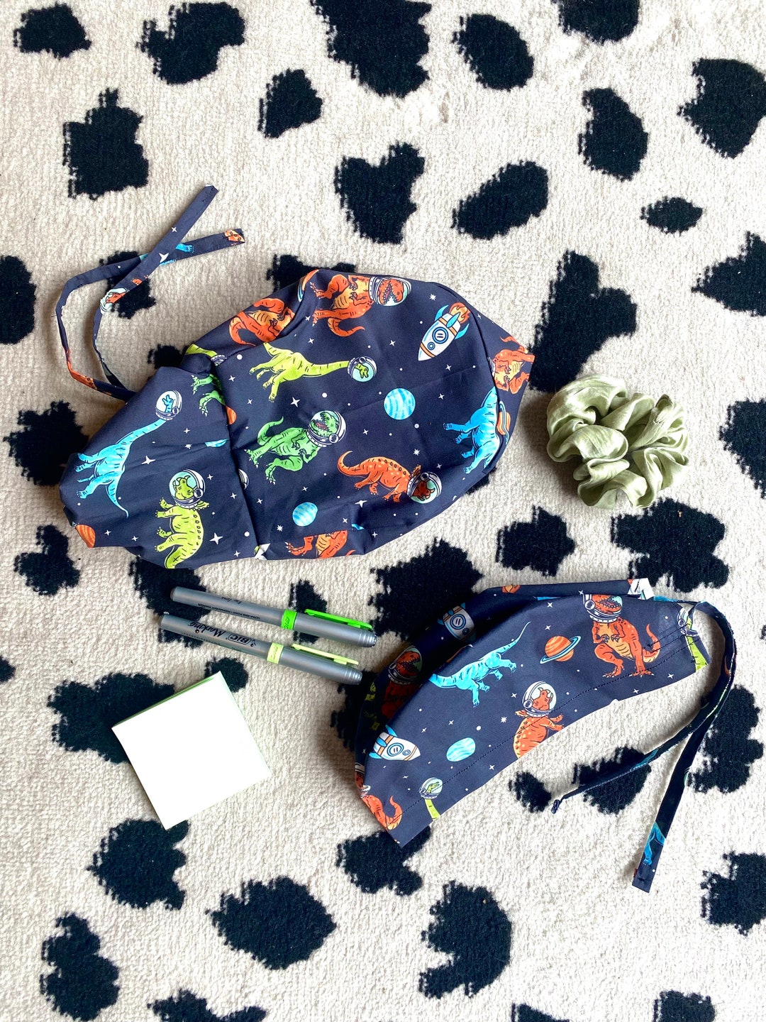 Space Dinos Scrub Cap Customizable Dinosaur Surgical Scrub Hat - Etsy