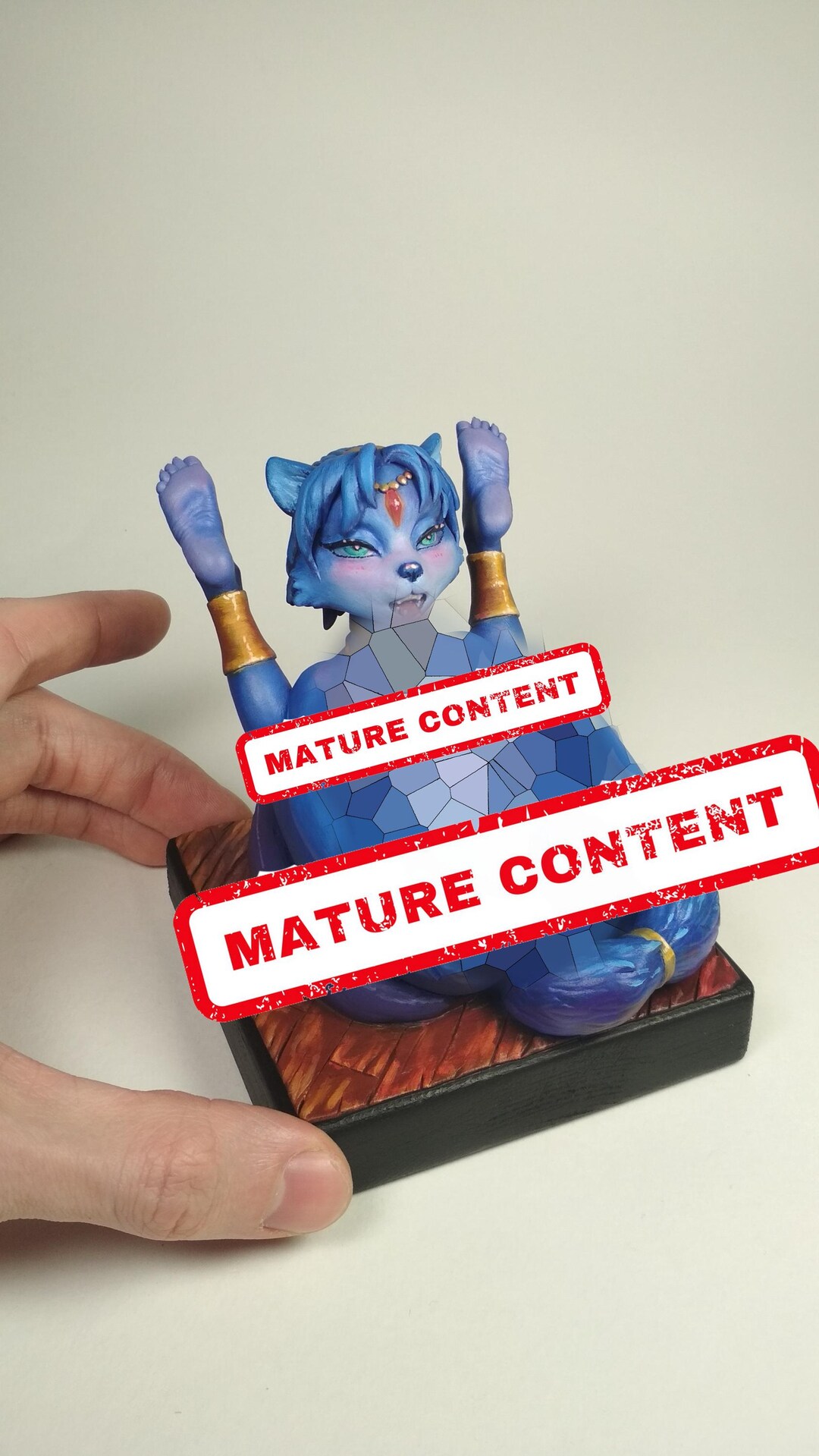NSFW Krystal Figure \ Custom Furry Hand Painted Sculpture Mature - Etsy