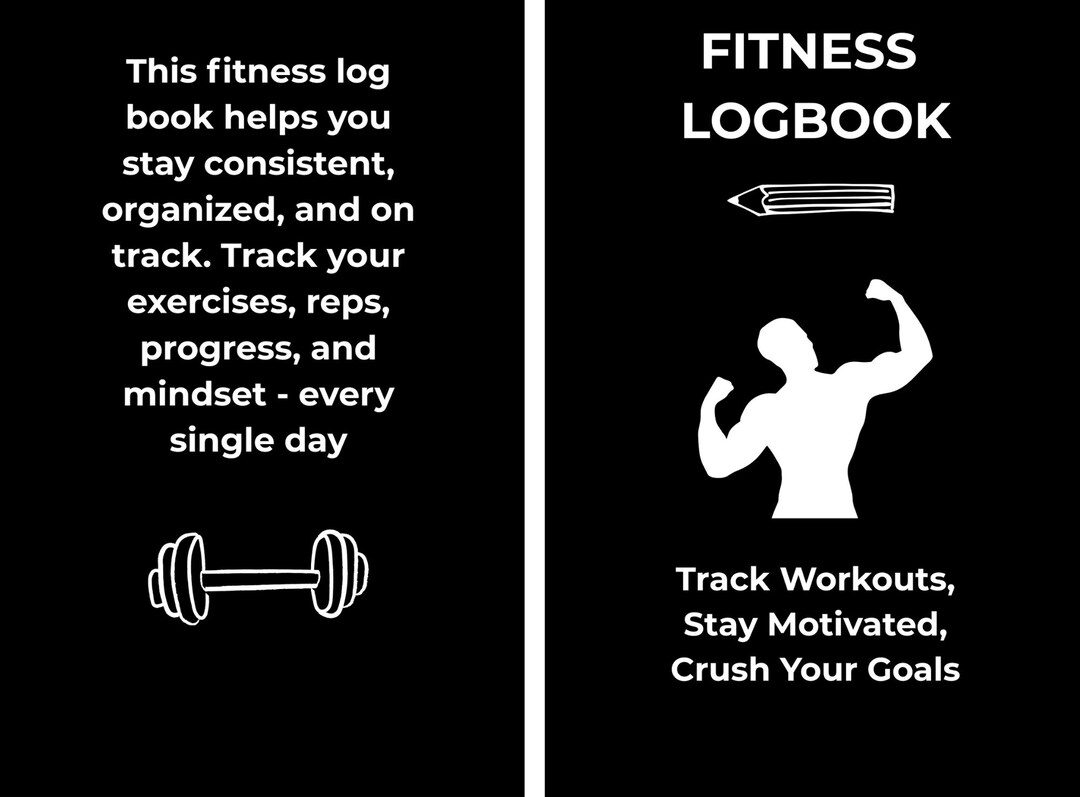 Fitness Log Planner Instant Download | Workout Logbook PDF | KDP ...