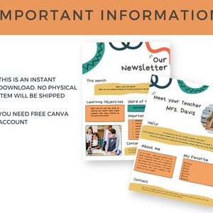 Meet the Teacher Templates Editable Colorful Template, Teacher ...