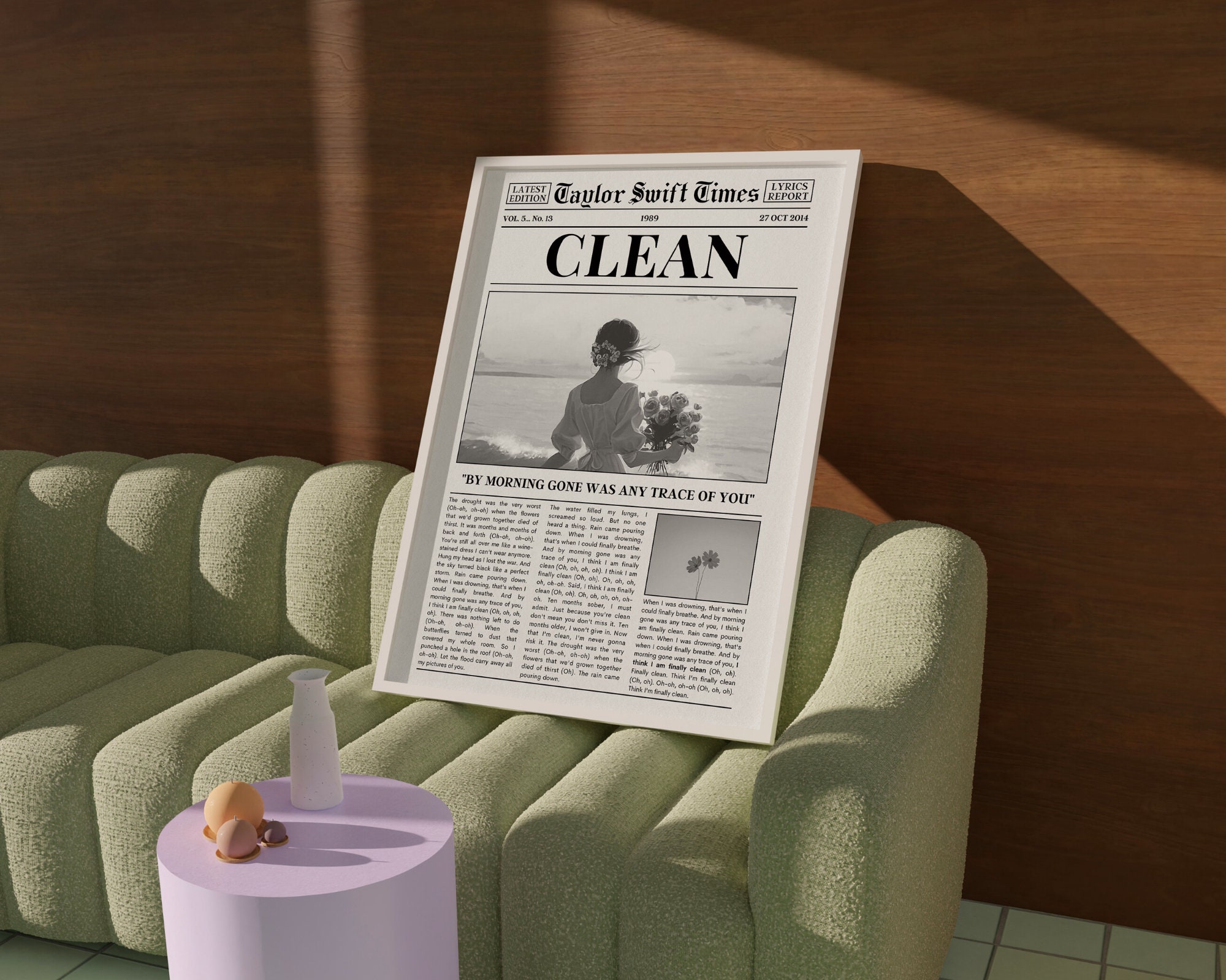 Taylor Retro Poster, Clean Lyrics, Taylor 1989 Poster, Taylor Poster ...