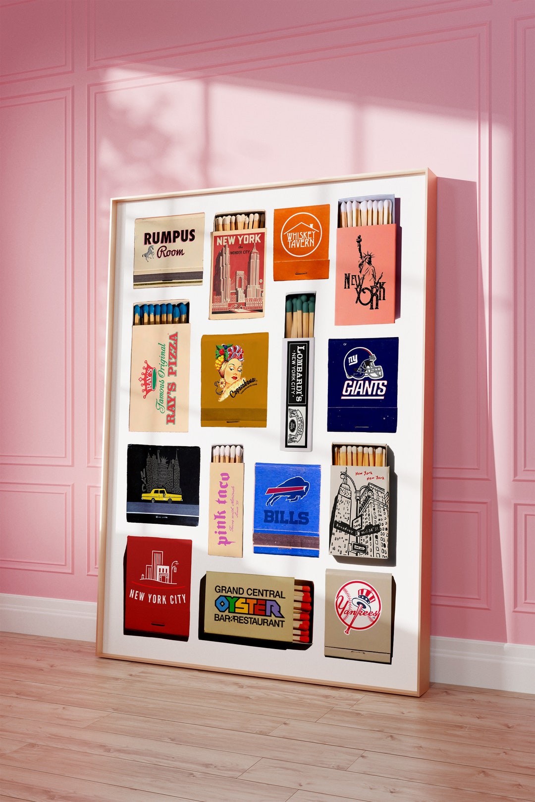 NYC Vintage Matchbook Print New York City Matchbook New York Retro ...