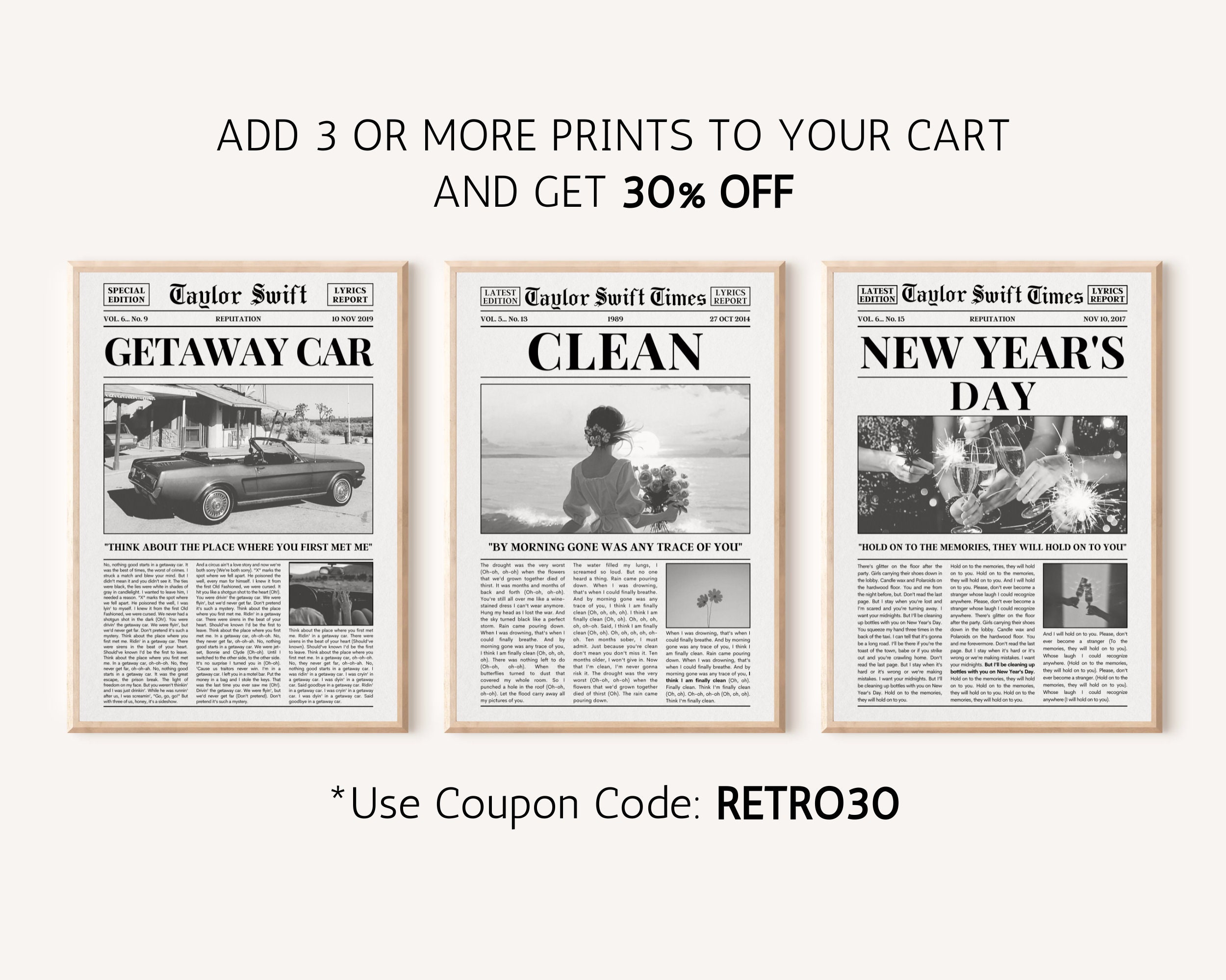 Taylor Retro Poster, Clean Lyrics, Taylor 1989 Poster, Taylor Poster ...