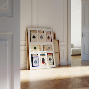 Ace of Spades Playing Card Matchbox Print, Trendy Retro Wall Art ...