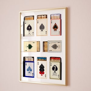 Ace of Spades Playing Card Matchbox Print, Trendy Retro Wall Art ...