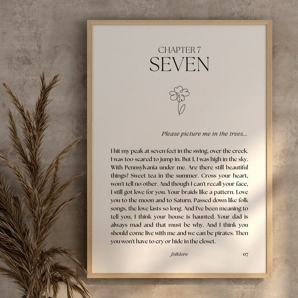 Seven Folklore Poster - Etsy