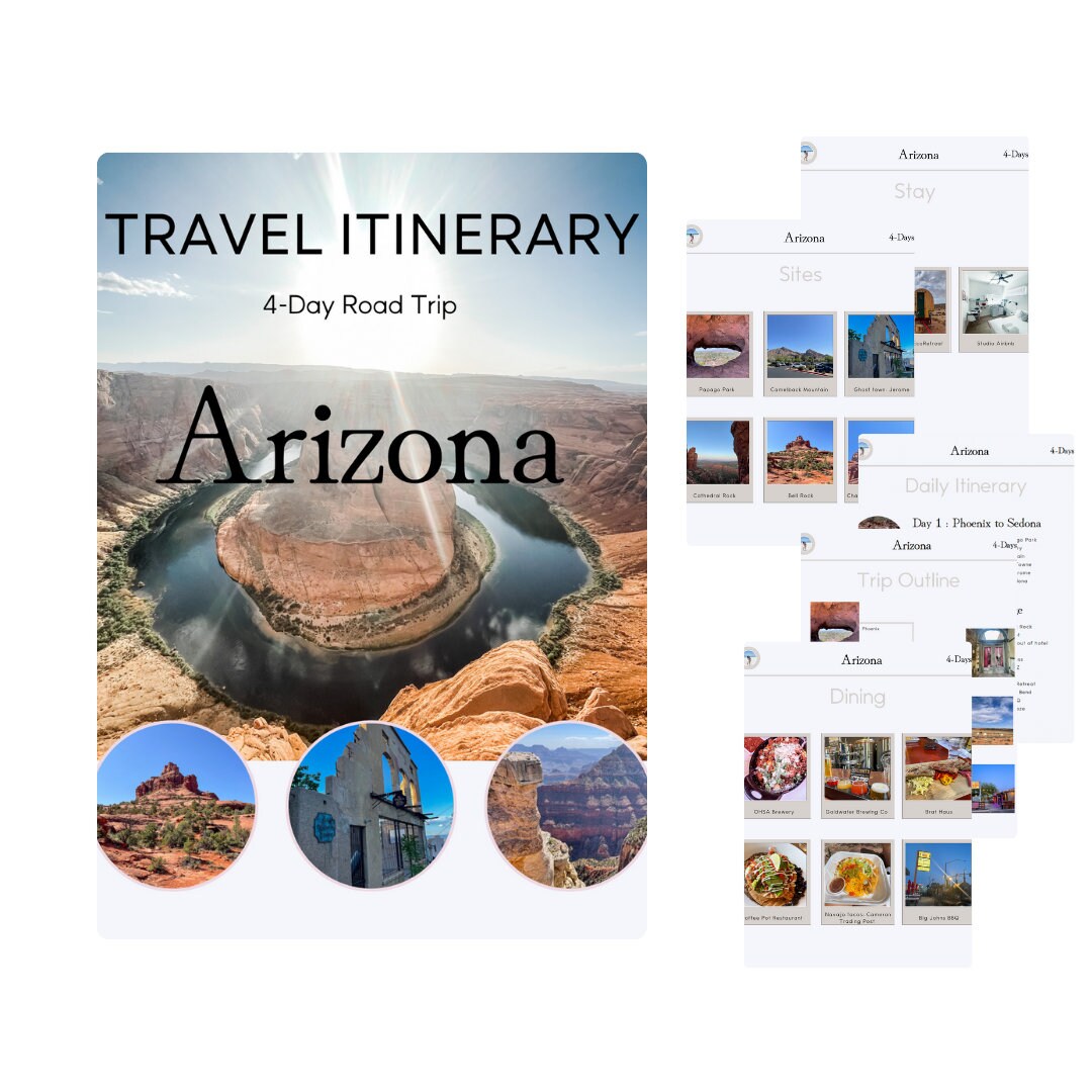4-day Arizona Road Trip: Custom Travel Itinerary - Etsy