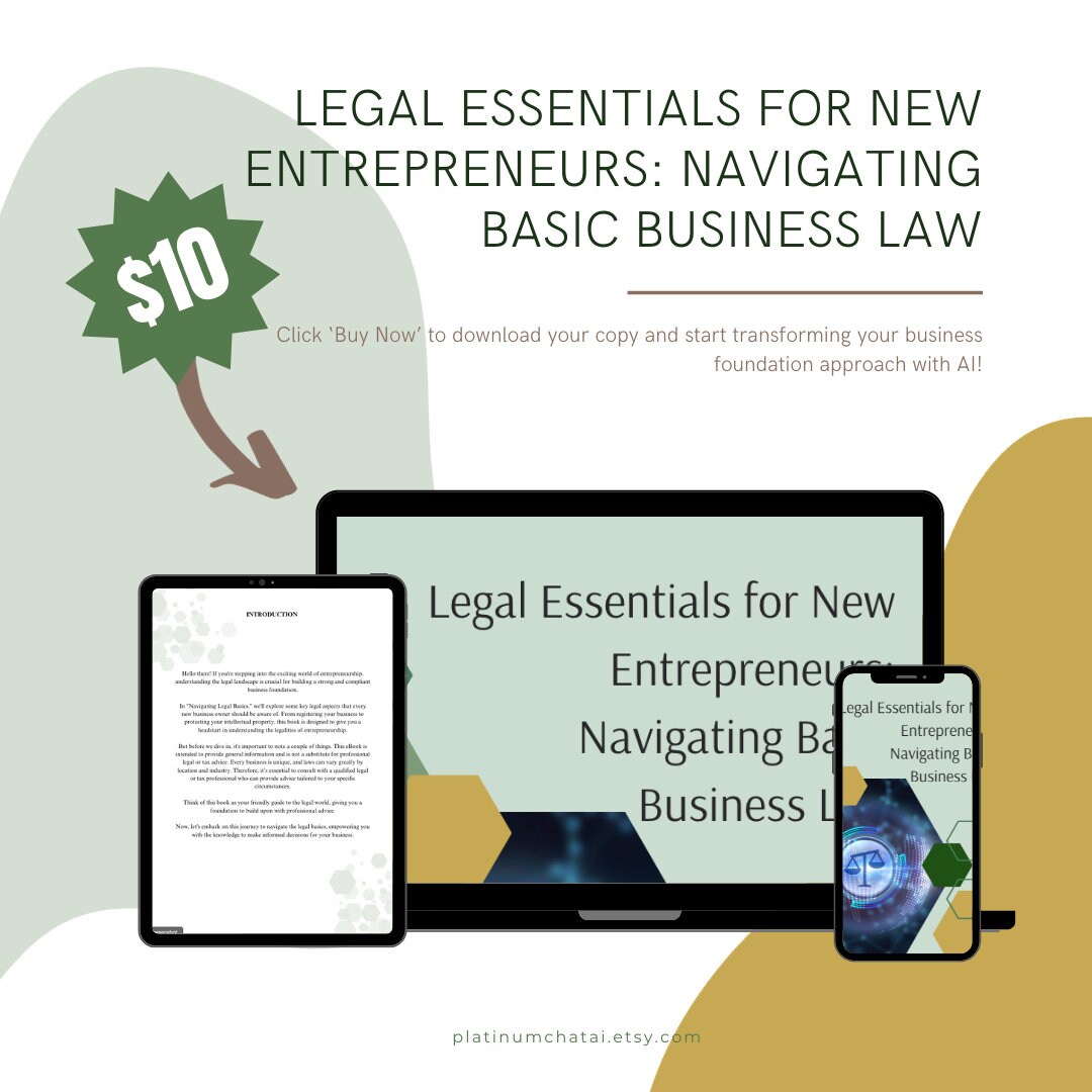 Legal Essentials for Entrepreneurs Ebook: Begin to Understand Business ...